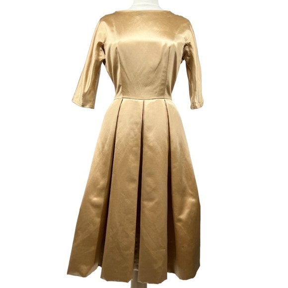 Source Unknown | Dresses | Vintage 95s Satin Dress Womens Aline Circle ...